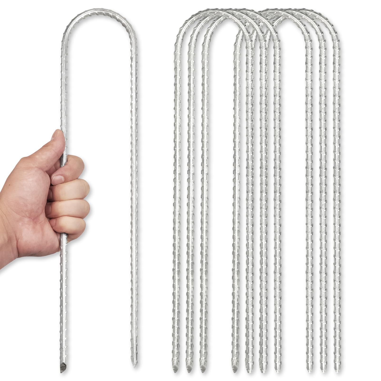 Snapklik.com : EISENSP 16" Galvanized Heavy Duty Rebar Trampoline Wind ...