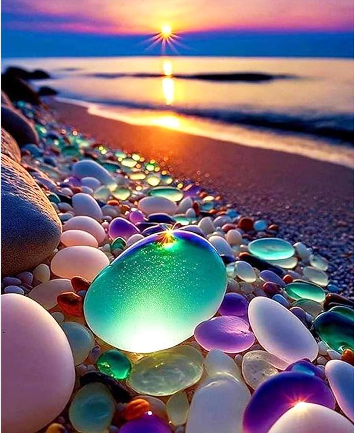 Amazon.com: JUJUHOOD Beach Paint by Number Kits for Adults Beginner ...