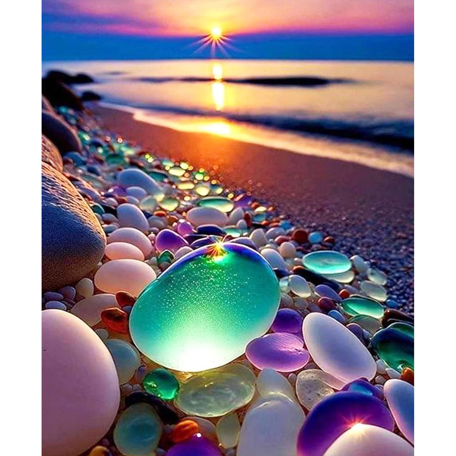 Amazon.com: JUJUHOOD Beach Paint by Number Kits for Adults Beginner ...