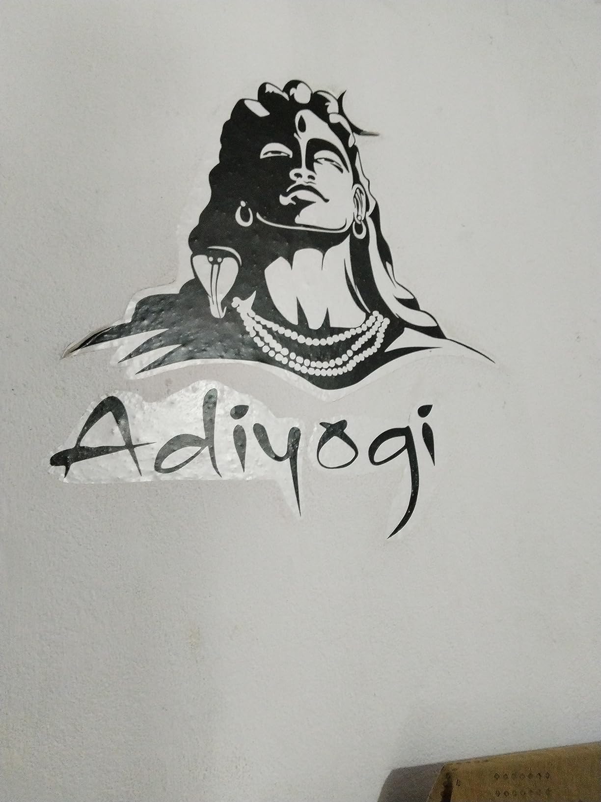 Buy Sticker Studio PVC Vinyl Adiyogi Shiva Big Size 3D Wall Sticker ...