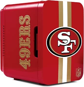 Amazon.com: Ukonic NFL 6 Can 4L Mini Fridge San Fransico 49ers AC/DC ...