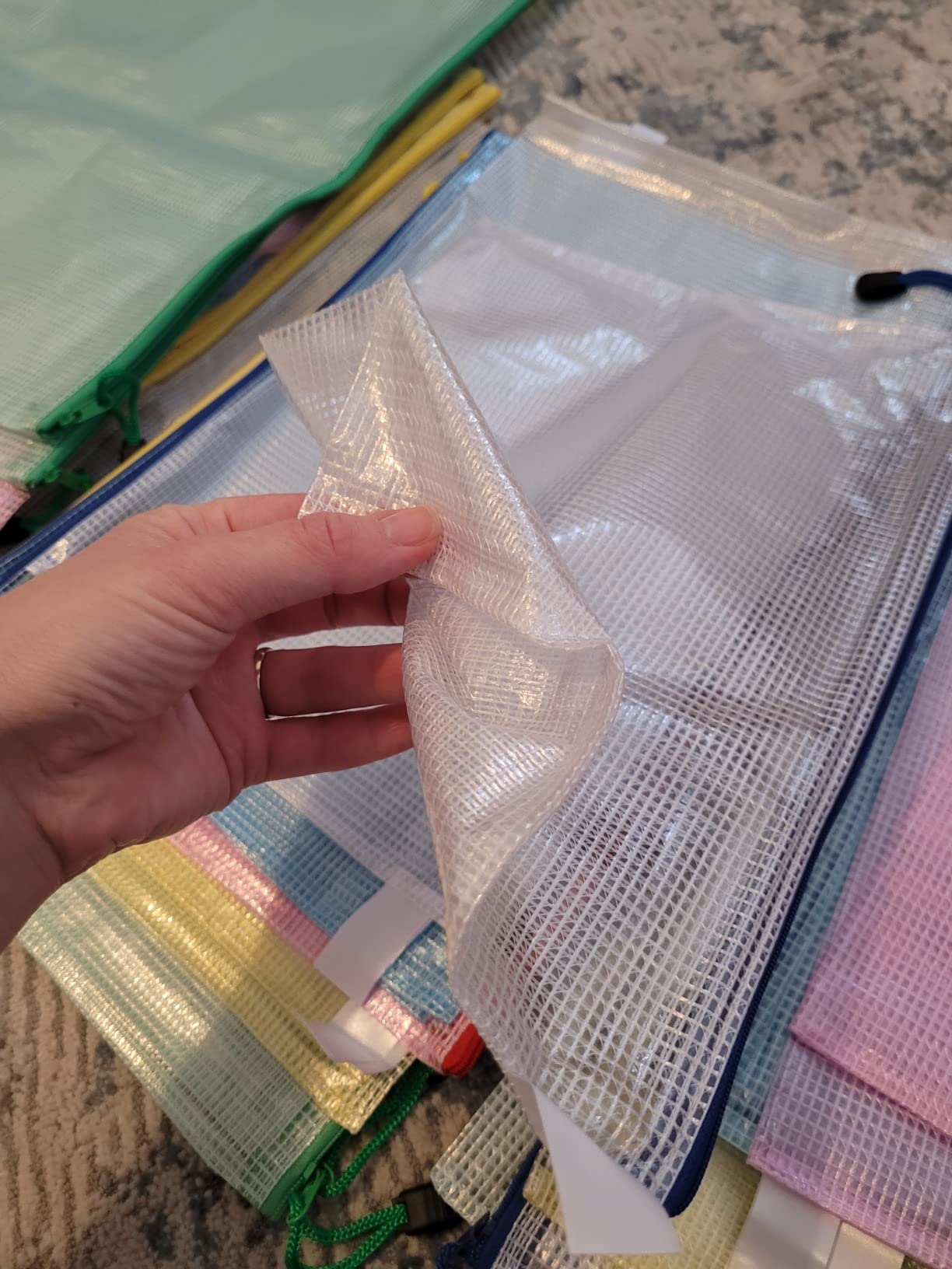 30 Pack Mesh Zipper Pouch Document Bag, A3|A4|A5 Size, Each Size 10PCS ...