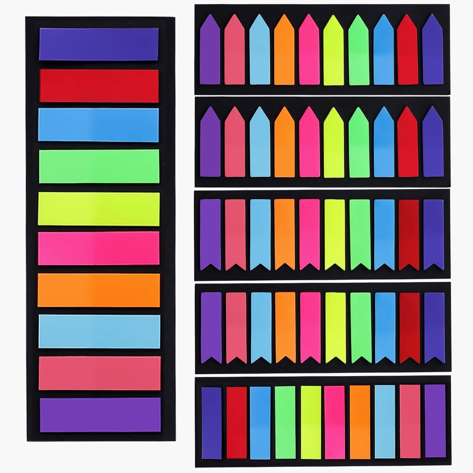 Amazon.com : 9 Pads Page Markers-3 Size, Neon Self Sticky Notes Sticky ...