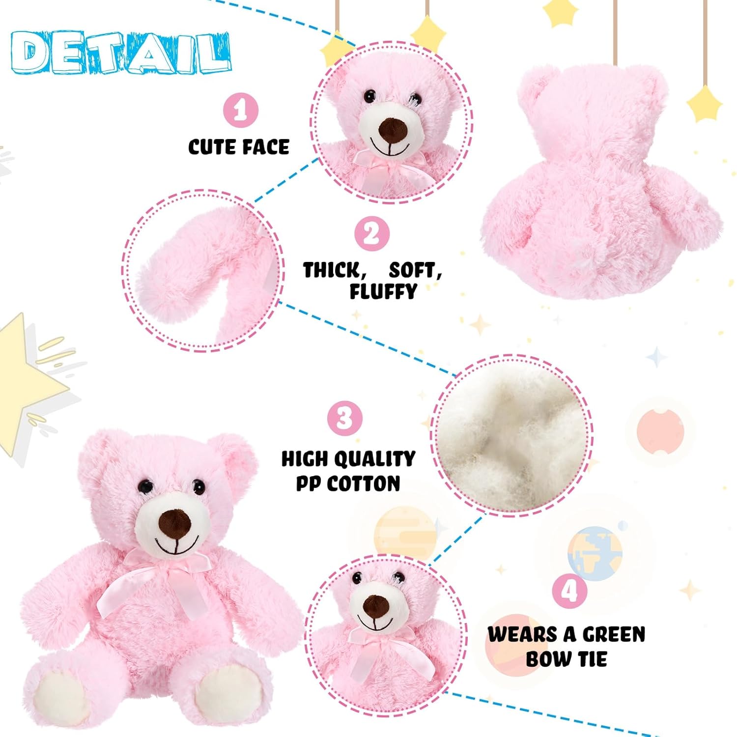 Zhanmai 9 paquetes de ositos de peluche a granel de 14 pulgadas ...