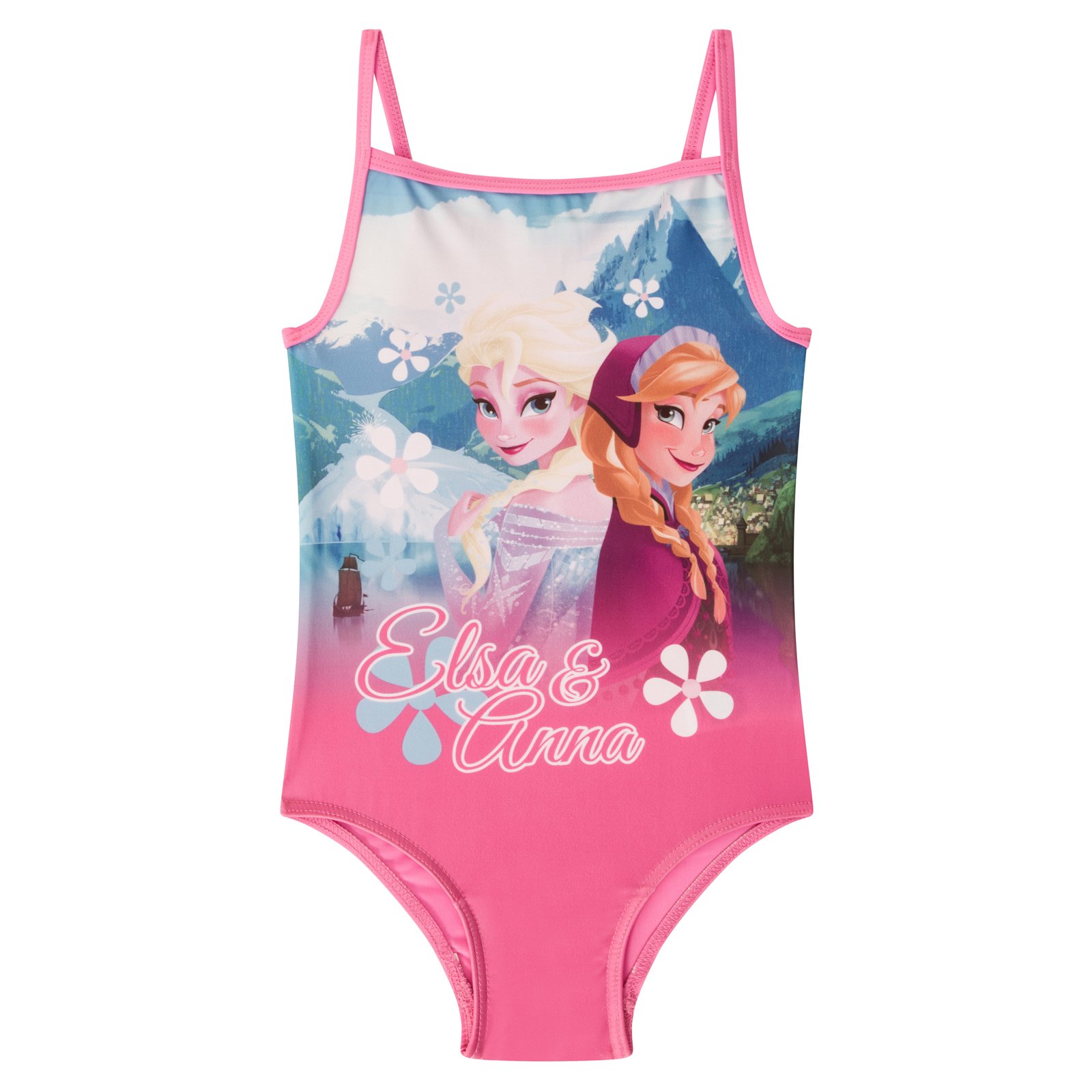 Buy Disney Frozen Elsa Anna Official Gift Girls Swim Suit Costume Pink ...