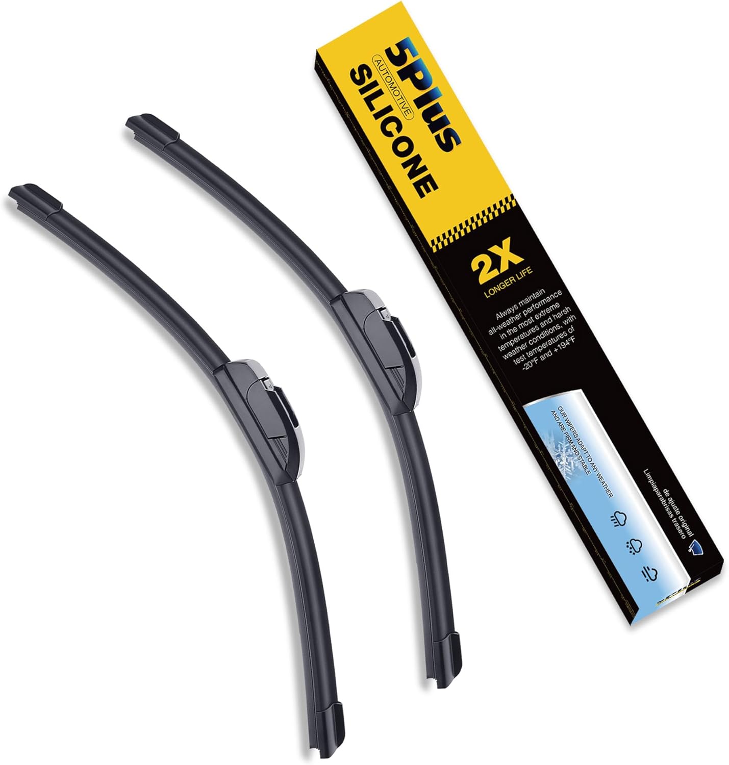 Amazon.com: 20"-2 Pack Silicone Windshield Wiper Blades Replacement For ...
