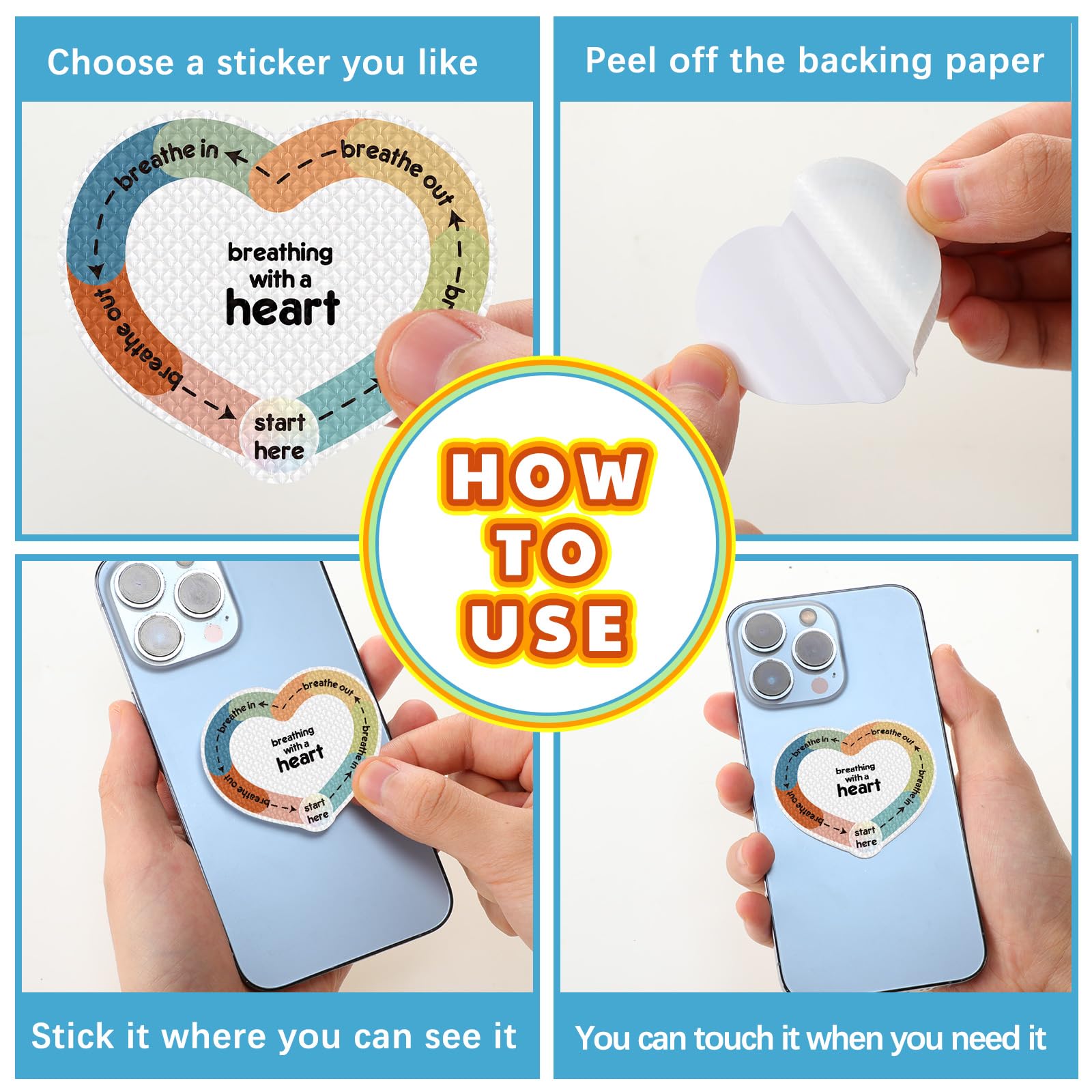 Snapklik.com : Libima 180 Pcs Anxiety Sensory Stickers Anxiety Textured ...