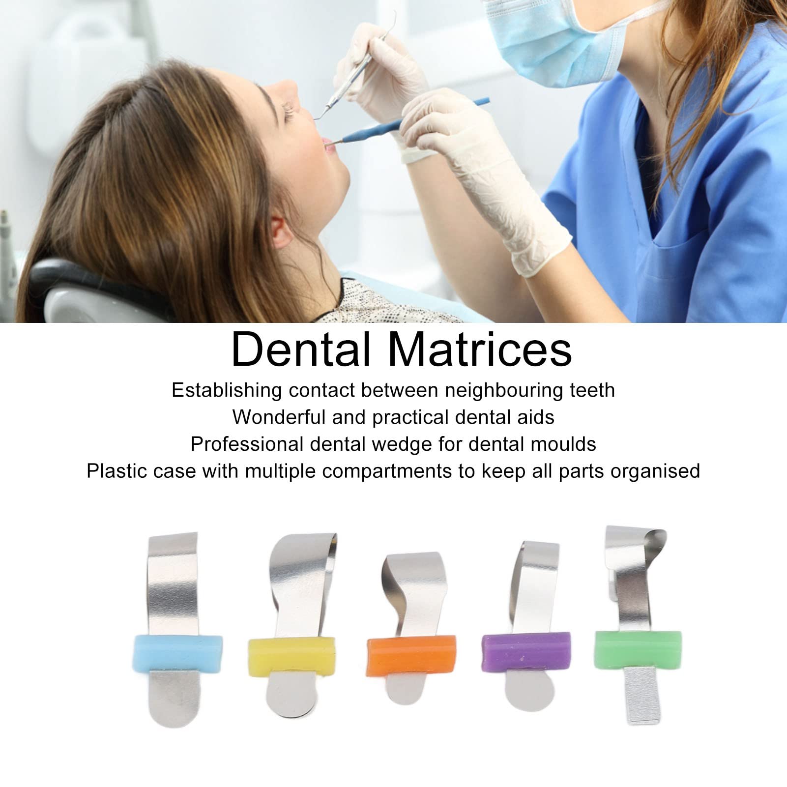 Snapklik.com : 50pcs Dental Matrices, Stainless Steel Sectional ...