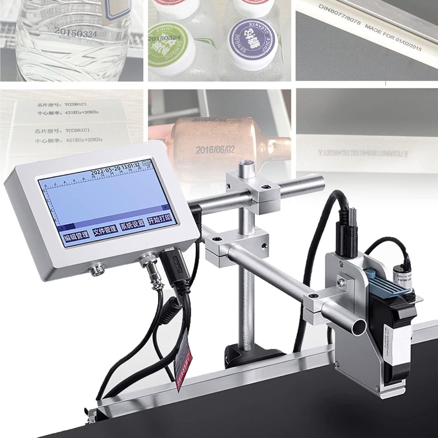 Amazon.com: RESKIU 12.7/25.4mm Automatic Coding Machine Expiry Date ...