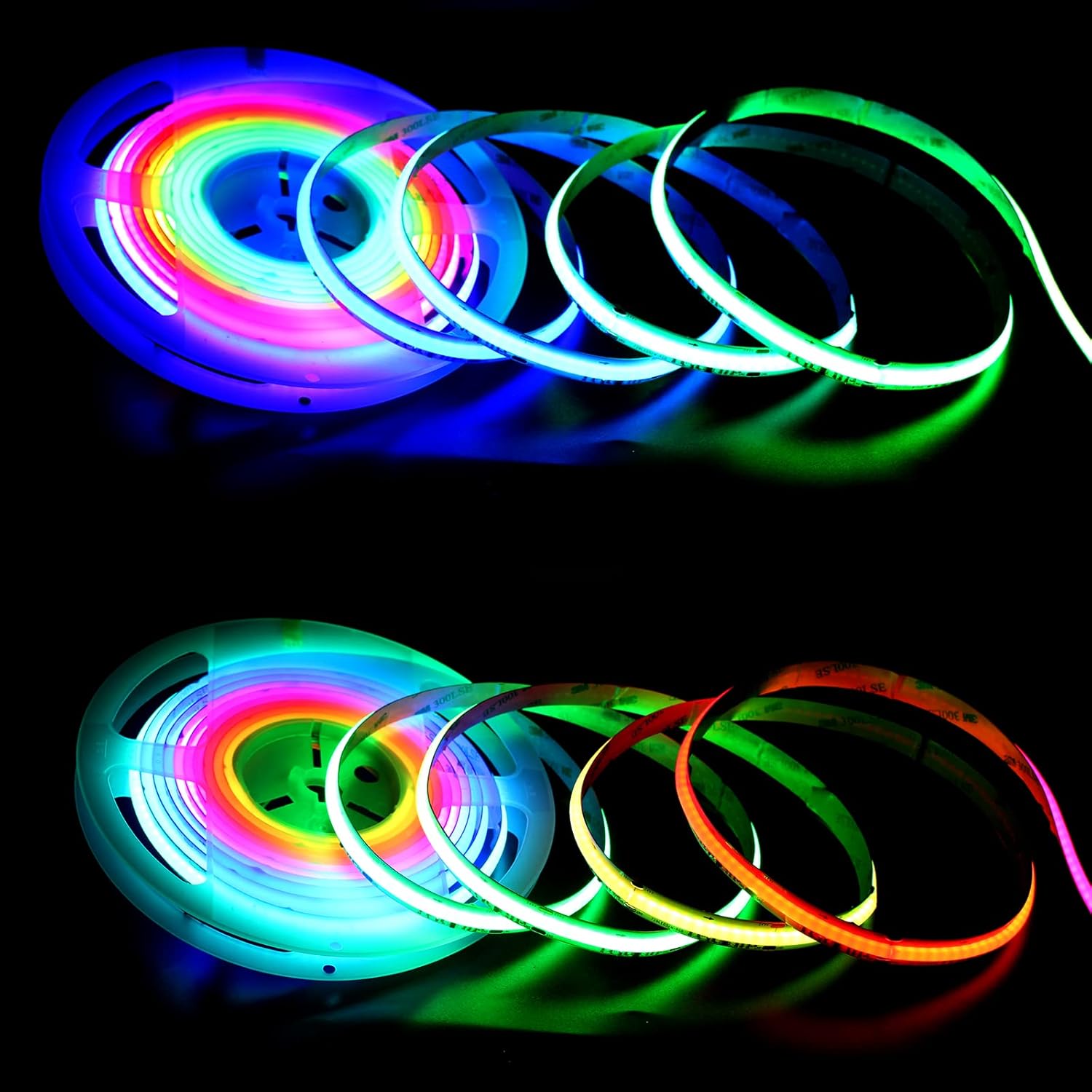 Tira LED COB direccionable RGB WS2811 IC, Waterprppf 12V 720LEDsm ...