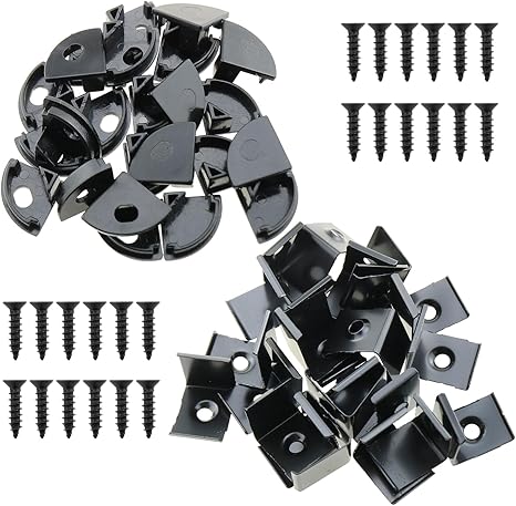 Heyous 24PCS LED Channel System LED Channel End Cap Black V Shaped LED ...