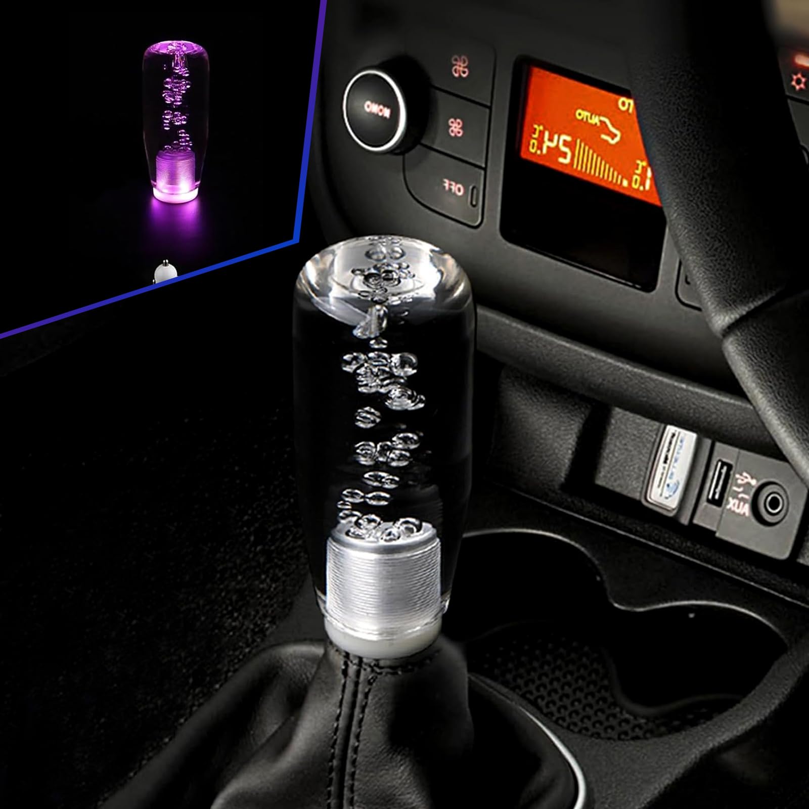 Amazon.com: Sinytuto 1 Pack Car Shift Knob, LED Luminous Crystal Gear ...