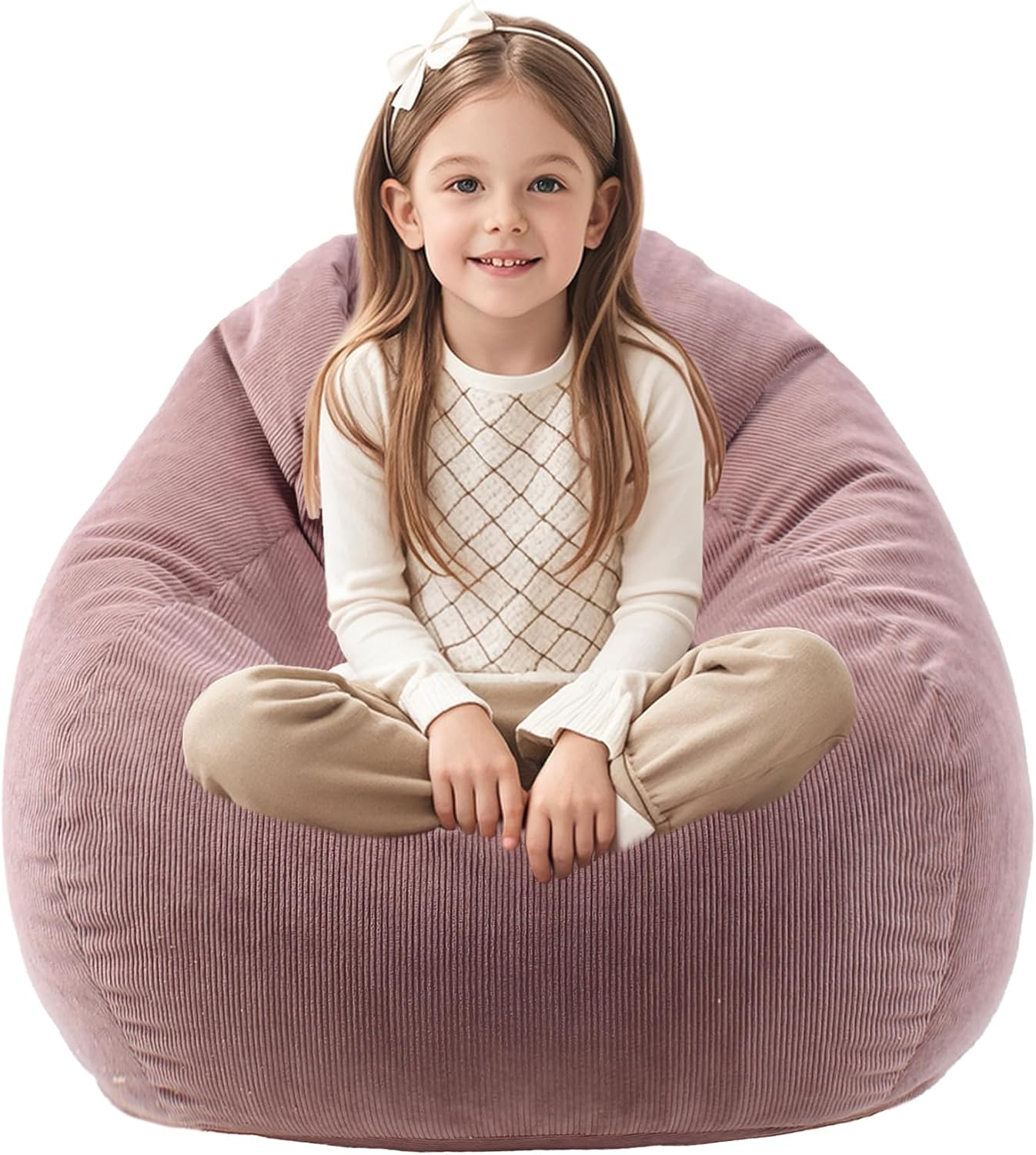 Amazon.com: LPMOERA 3FT Bean Bag Chairs for Kids/Teens with Memory Foam ...