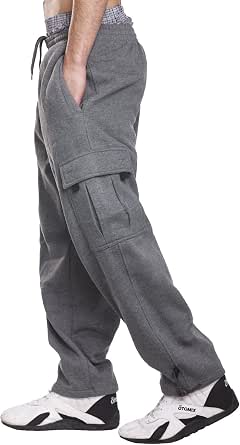 Amazon.com: PRO 5 Fleece Cargo Sweatpants 60/40 Light Heavy Soft Warm ...