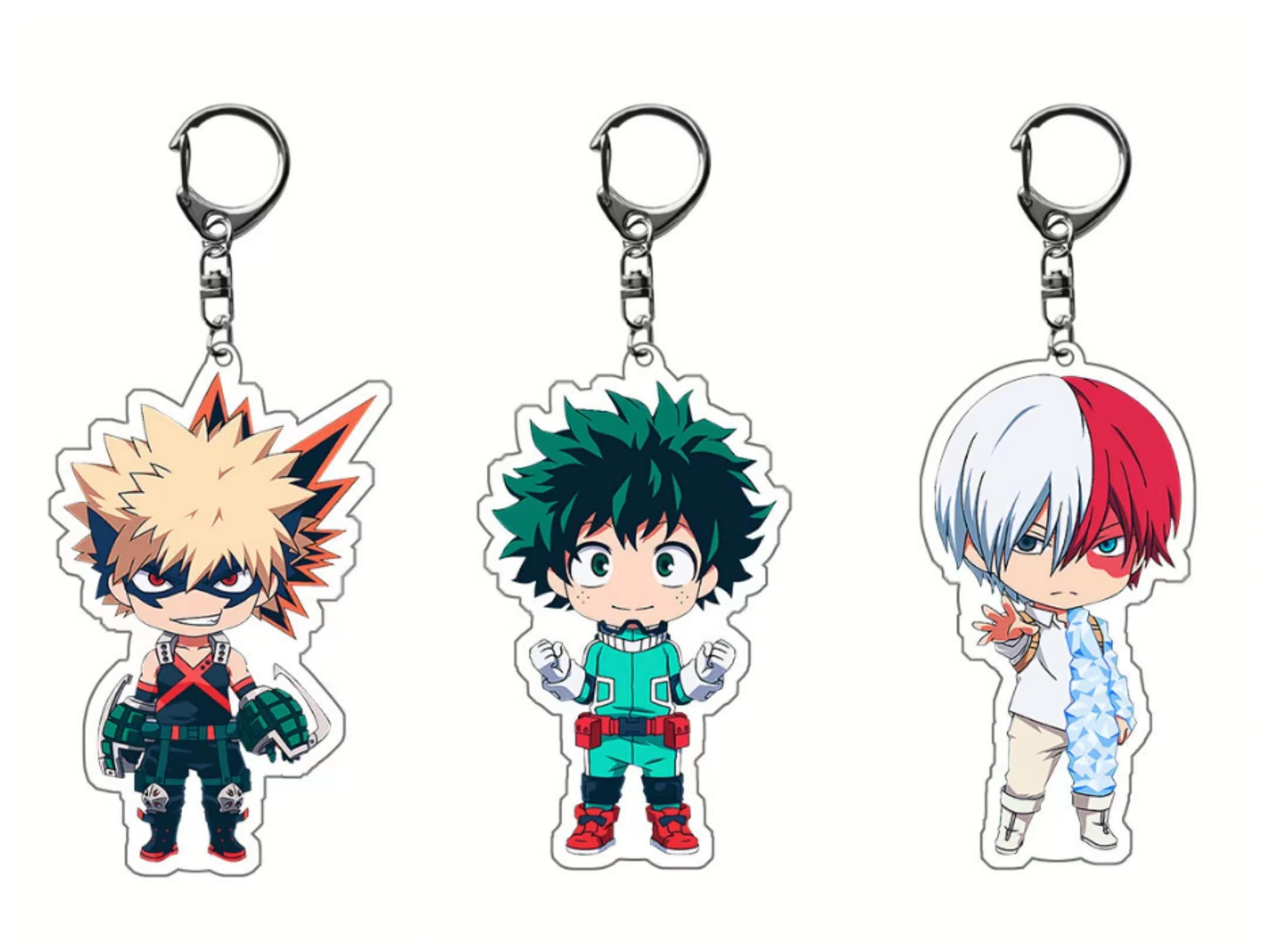 Buy My Hero Academia Keychain, Anime Keychains MHA Izuku Todoroki ...