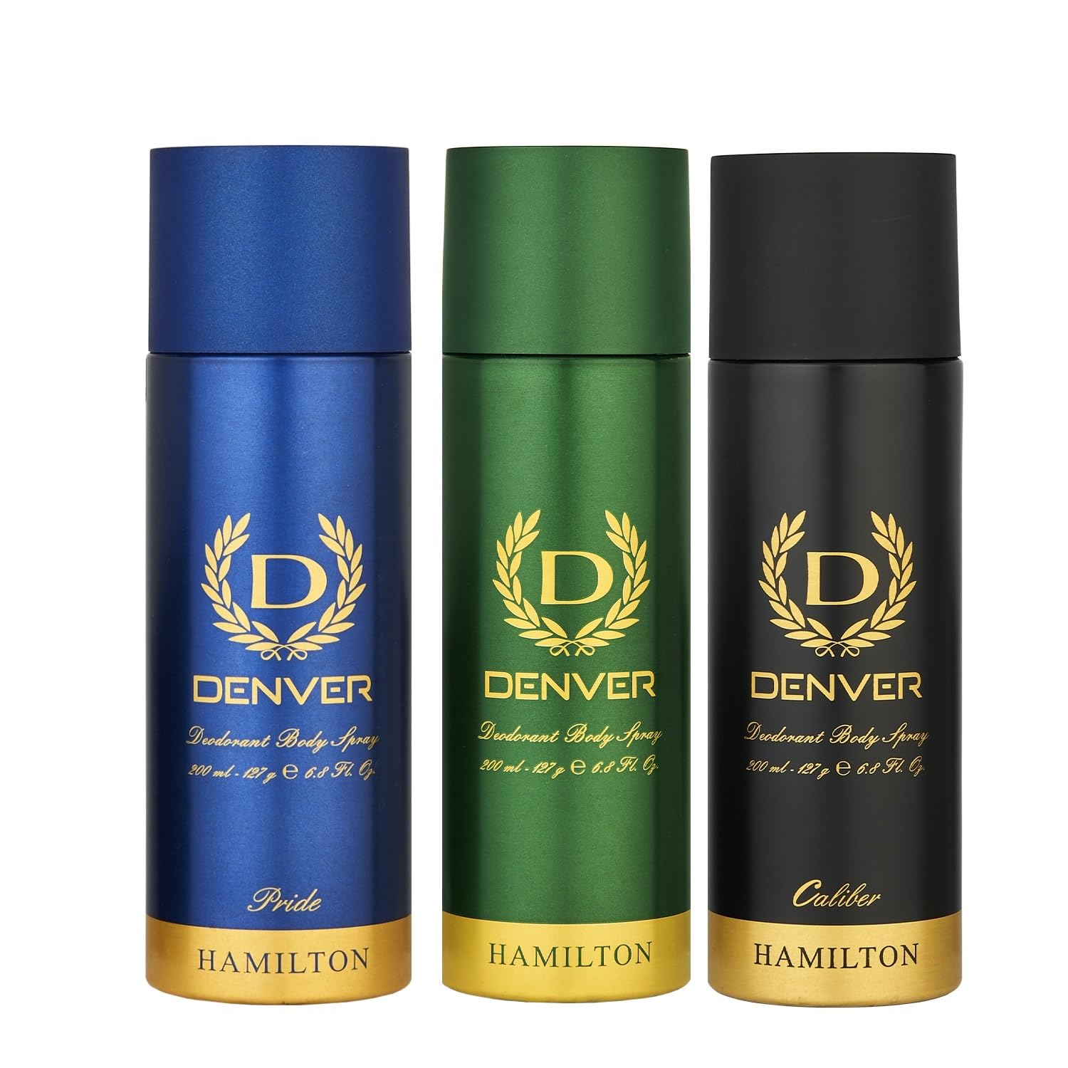 Buy DENVER Hamilton, Caliber and Pride Deodorant - 200ML Each (Combo ...