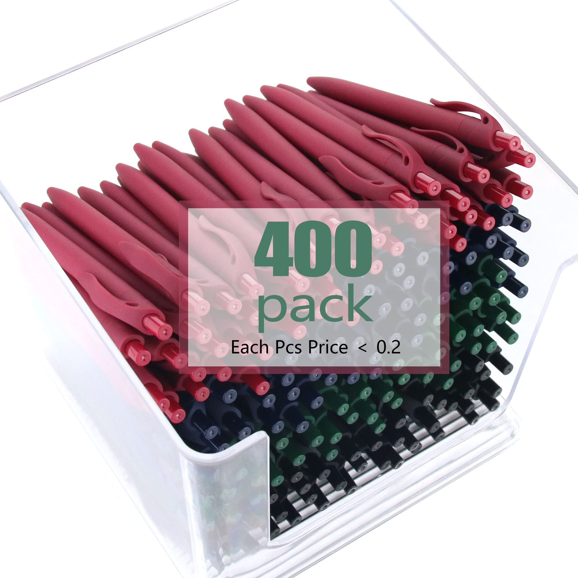 Snapklik.com : Deegtran Pens Bulk, 400 Pack No Bleed Black Ink Pens ...
