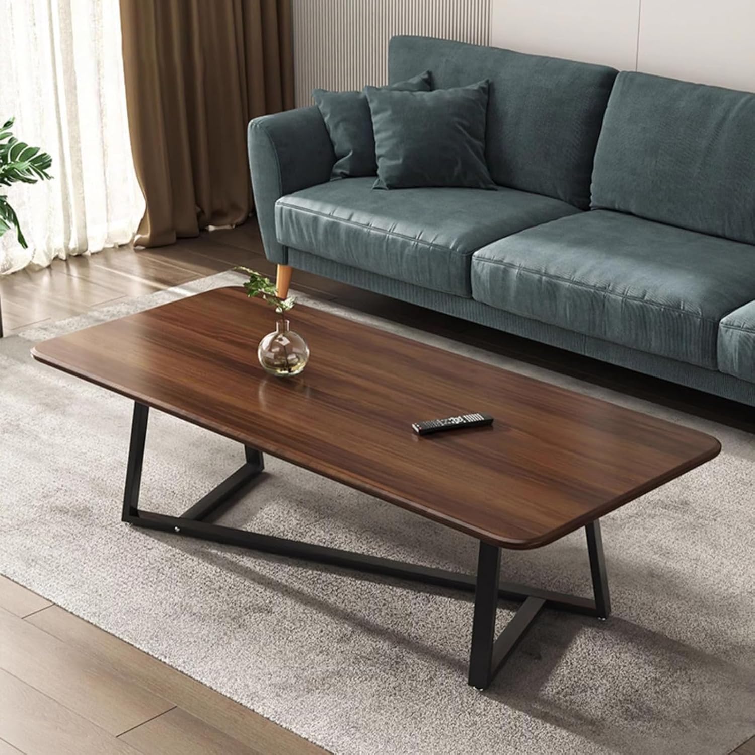 Amazon.com: HI-FINE Rectangle Coffee Table,Modern Coffee Tables with ...