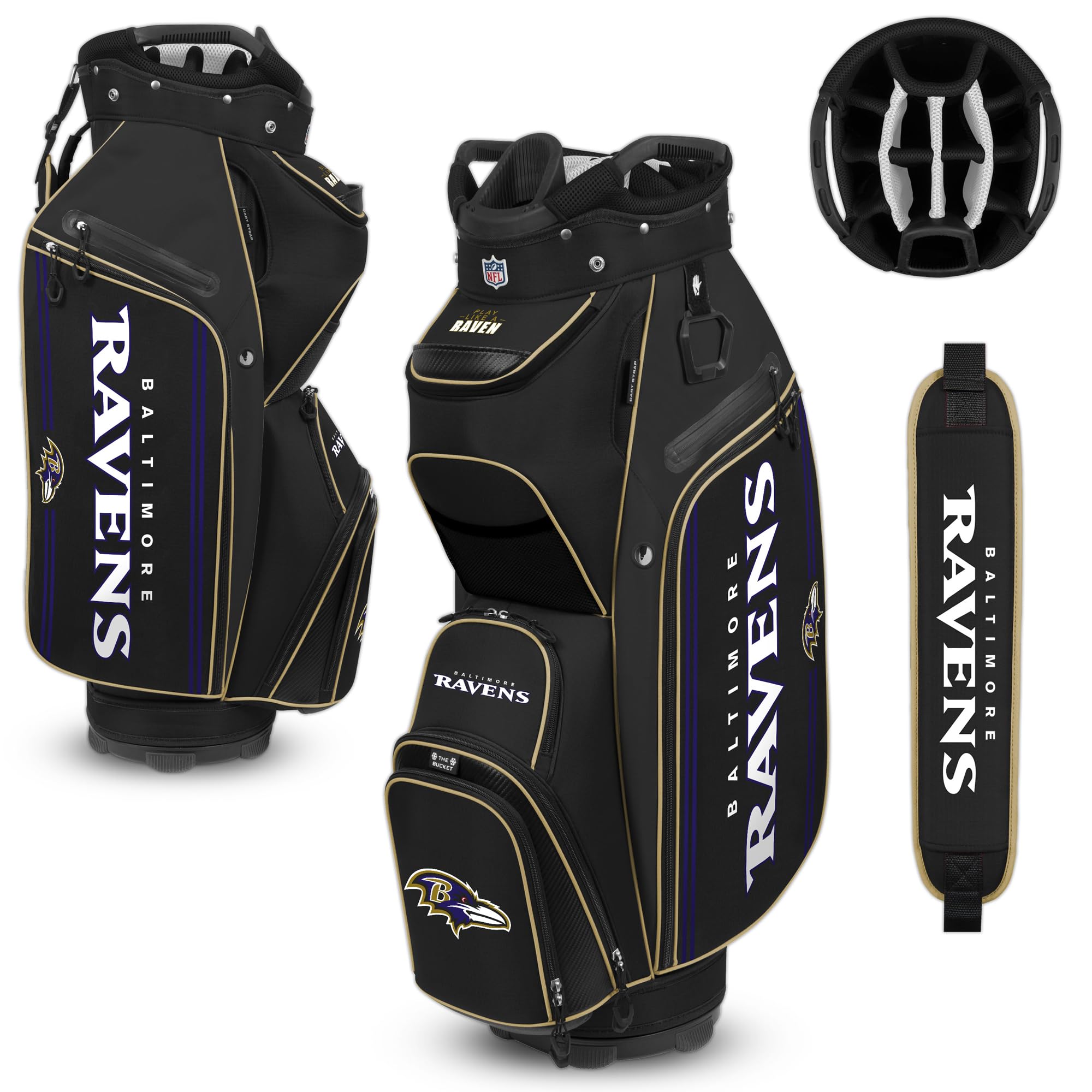 Snapklik.com : WinCraft Baltimore Ravens Bucket III Cooler Cart Golf Bag