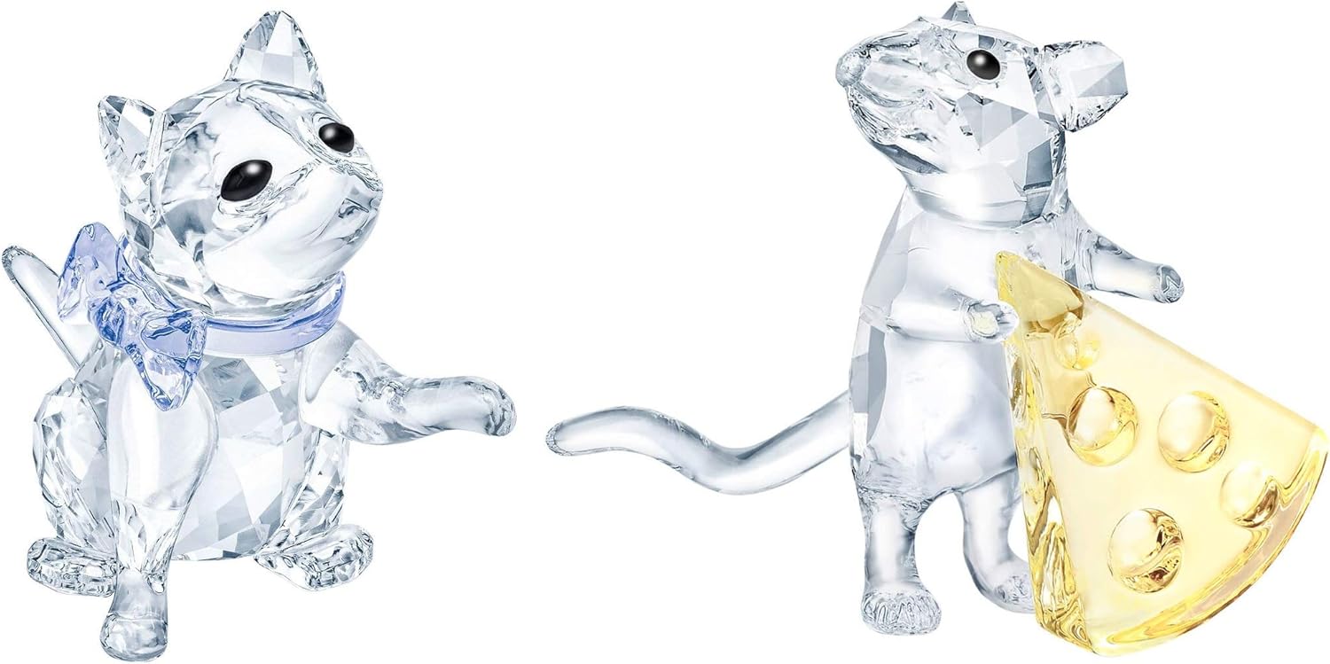 Amazon.com: SWAROVSKI Crystal Set of 2 Kitten (#5465837) & Mouse with ...