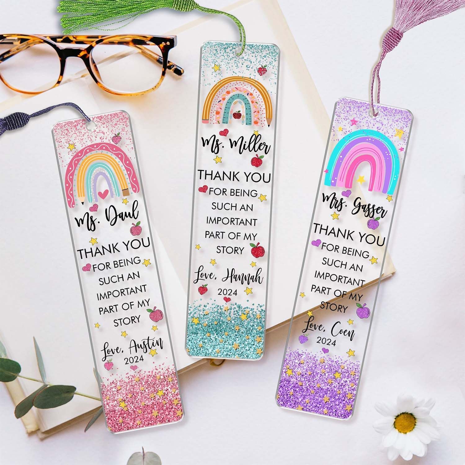Amazon.com: Personalized Teacher Appreciation Bookmark Thank You for ...