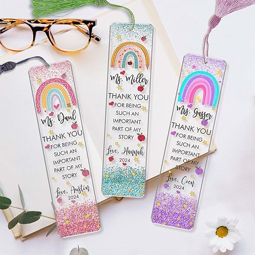 Amazon.com: Personalized Teacher Appreciation Bookmark Thank You for ...