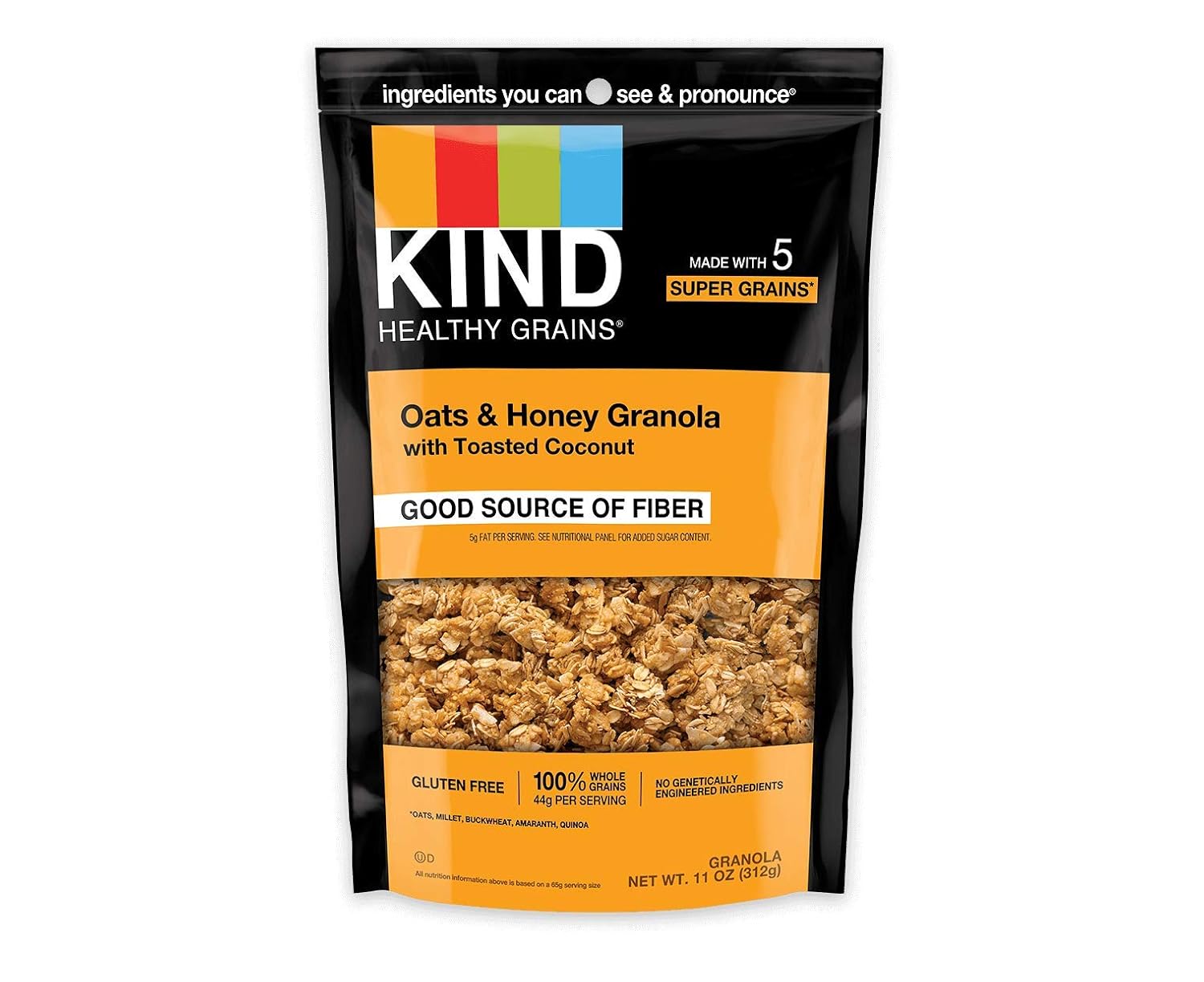 Amazon.com: KIND HEALTHY GRAINS Granola, Healthy Snack, Oats & Honey ...