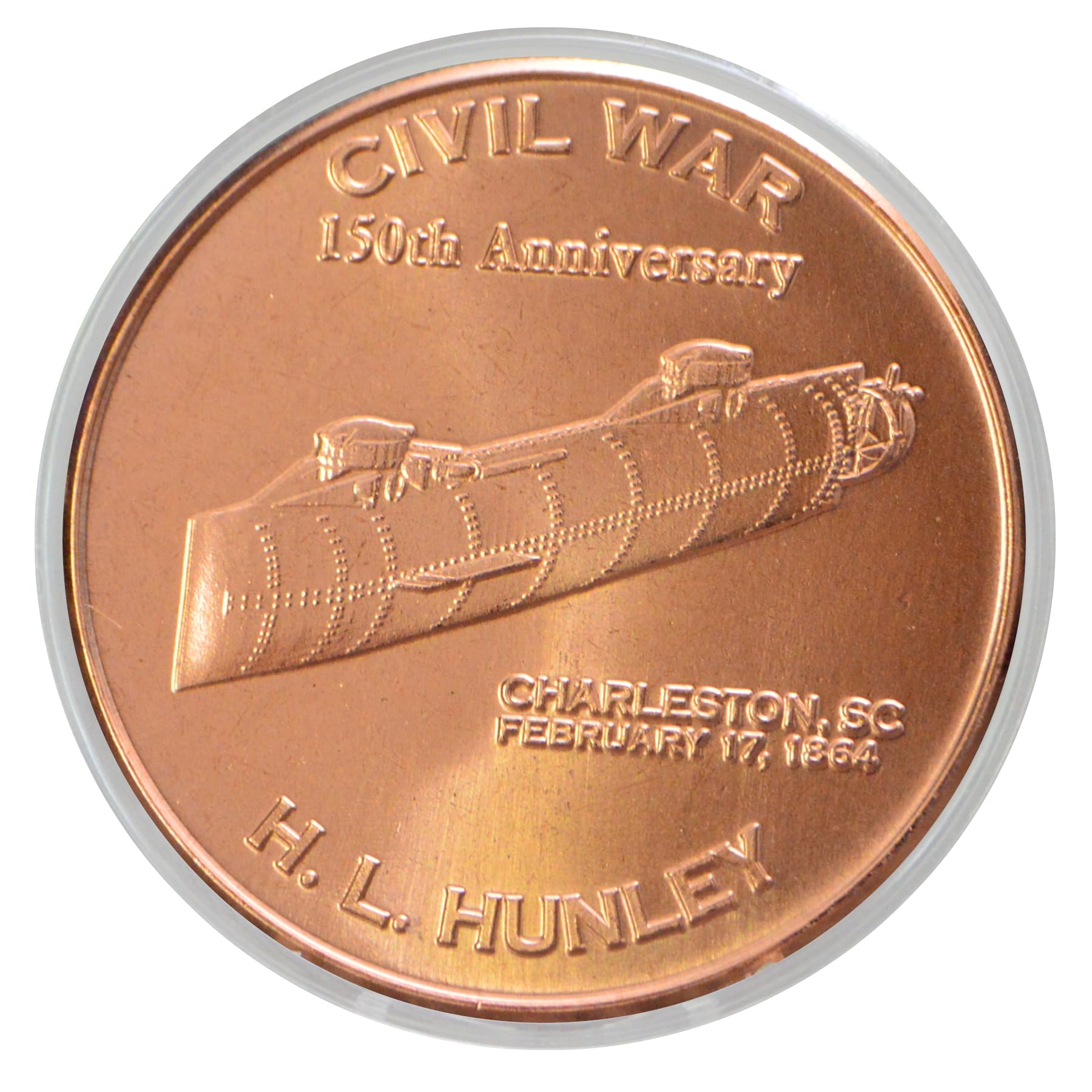 Amazon.com: H.L. Hunley Submarine Civil War Commemorative 1 oz Pure ...