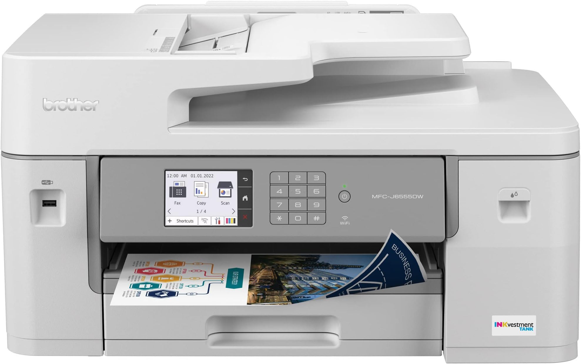 Amazon.com: Brother MFC-J6540DW White Business Color Inkjet All-in-One ...