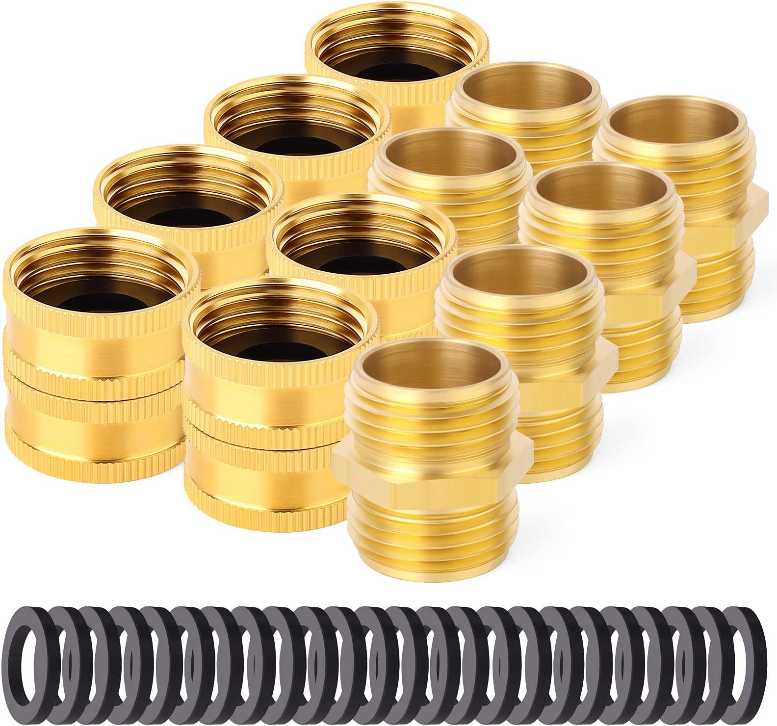 Amazon.com: Ebrmeiwo Hose Swivel Fitting,Garden Hose Connector & Garden ...