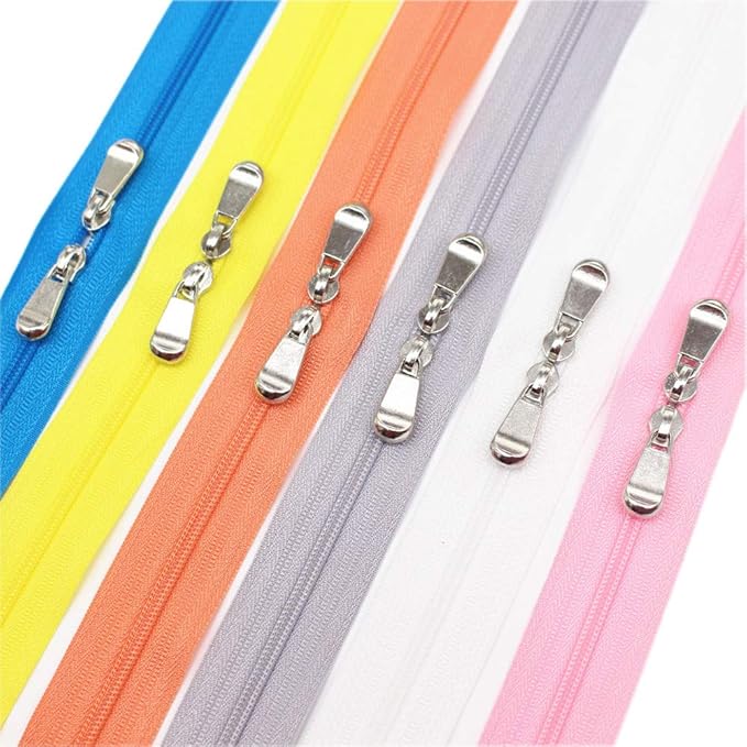 Amazon.com: Meillia 6PCS 40 Inch #3 Double Slider Zippers Closed End ...