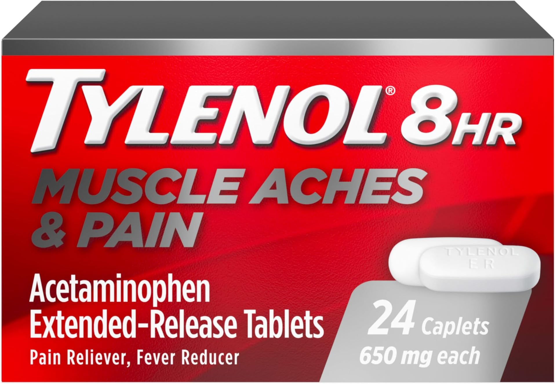 Amazon.com: Tylenol 8 Hour Acetaminophen 650 mg Extended Release ...