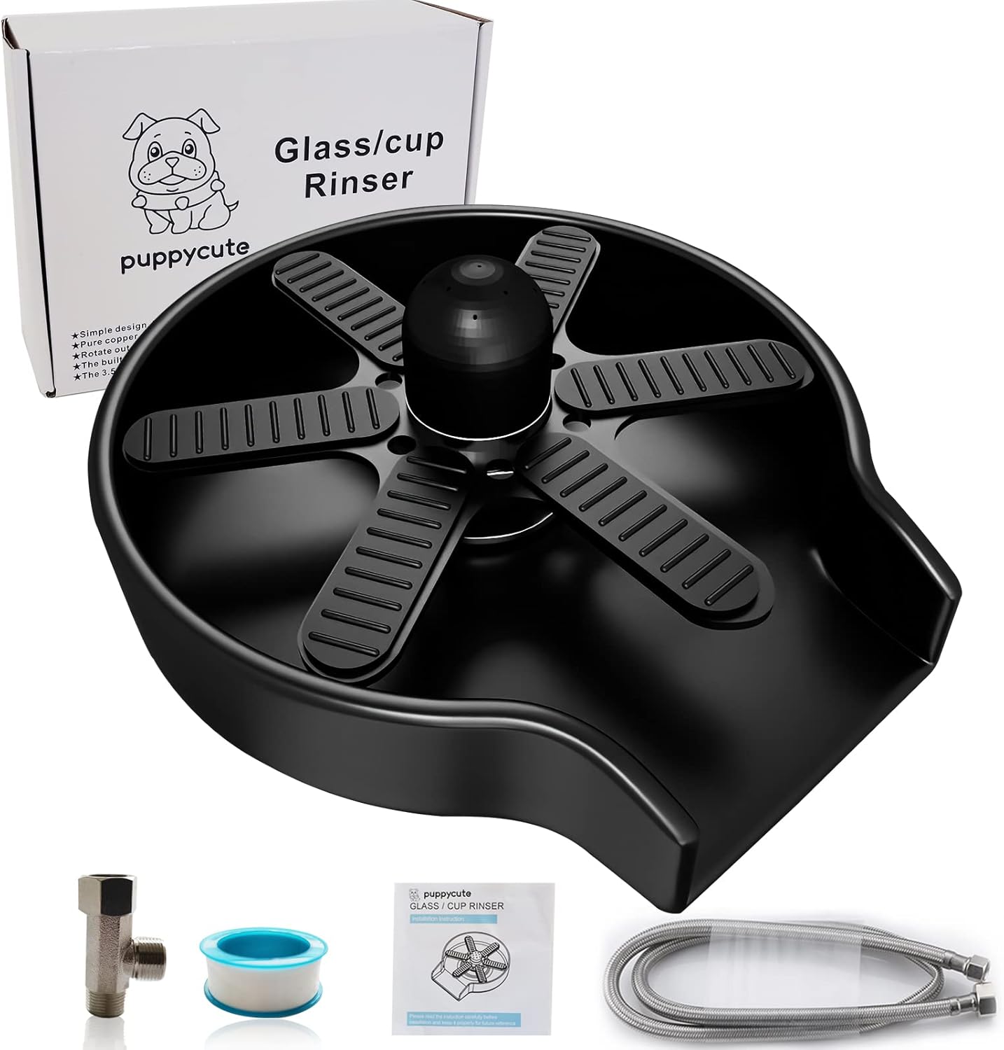 Amazon.com: PUPPYCUTE Glass Rinser Cup Bottle Washer Cleaner for ...
