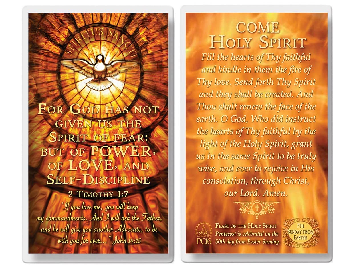 The Holy Spirit Fire Laminated Prayer Cards Pack Of 20 | Desertcart INDIA