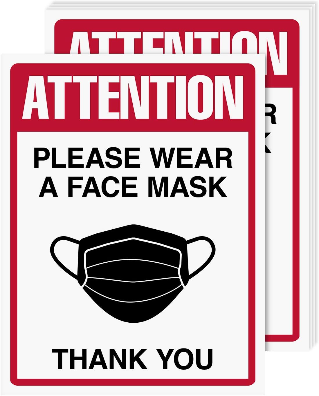 Please Wear A Face Mask Sign – Health and Sanitation Safety Signage for ...