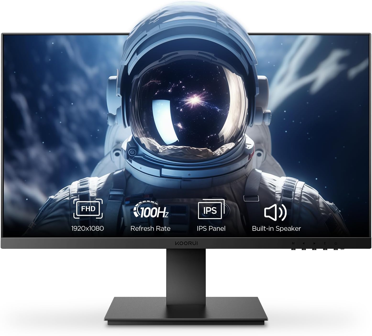 KOORUI 24 Inch Monitor, Build-in Speakers, PC Monitor IPS FHD 1080p ...