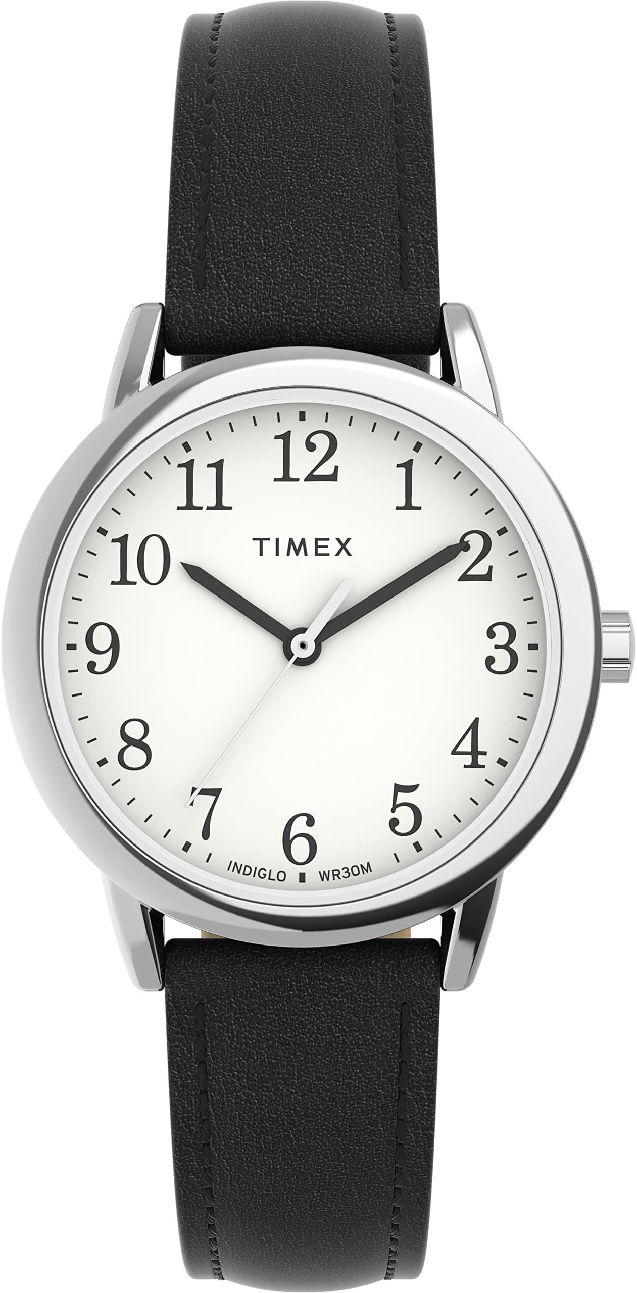 Timex Easy Reader Femme 30mm Bracelet Cuir Montre TW2V69100 : Amazon.fr ...
