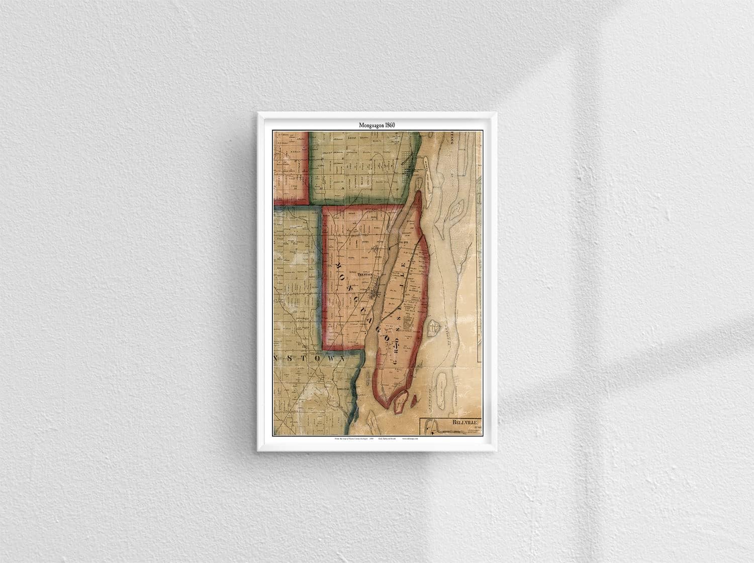 Amazon.com: Monguagon 1860 Trenton Grosse Isle Michigan Genealogy Wayne ...