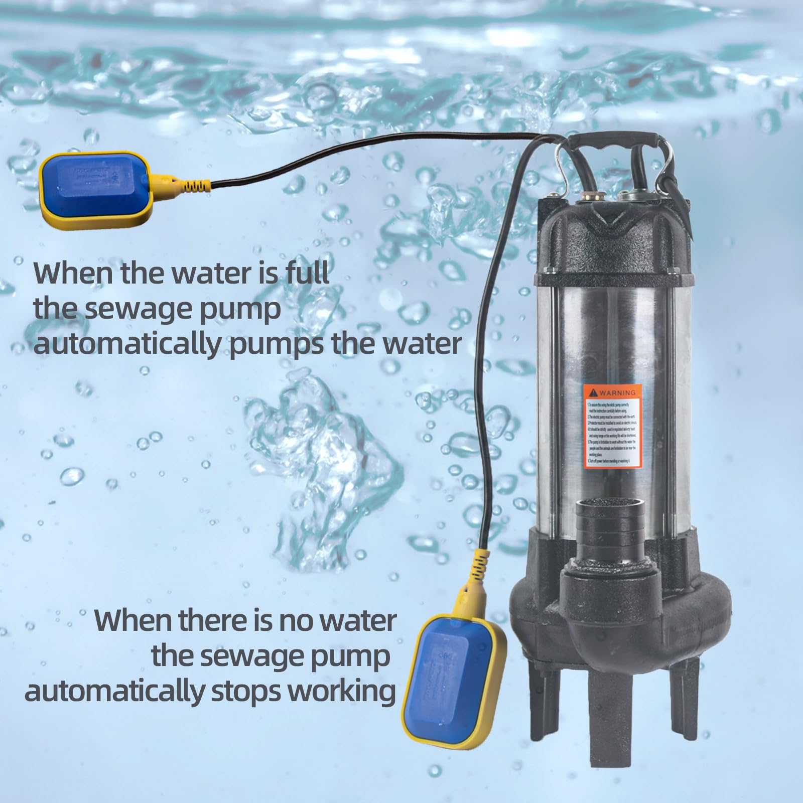 Snapklik.com : LCyindu 16HP Sewage Pump 110V,11KW,10567gpm Effluent ...