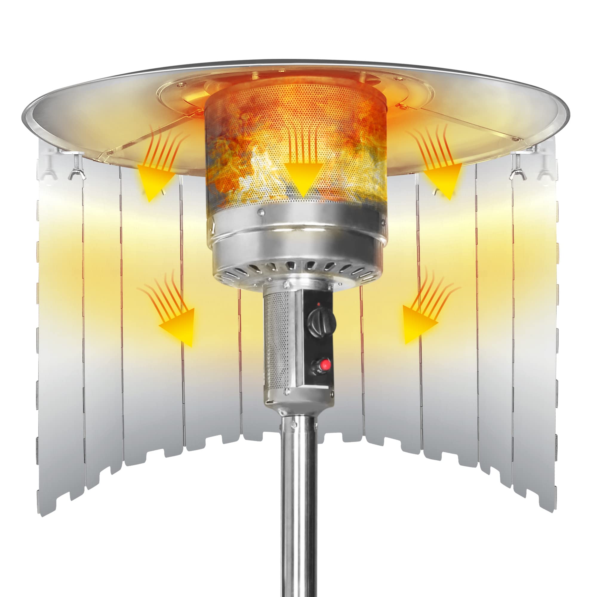Amazon.com : Patio Heater Reflector Shield, Upgraded 12" Height Heat ...