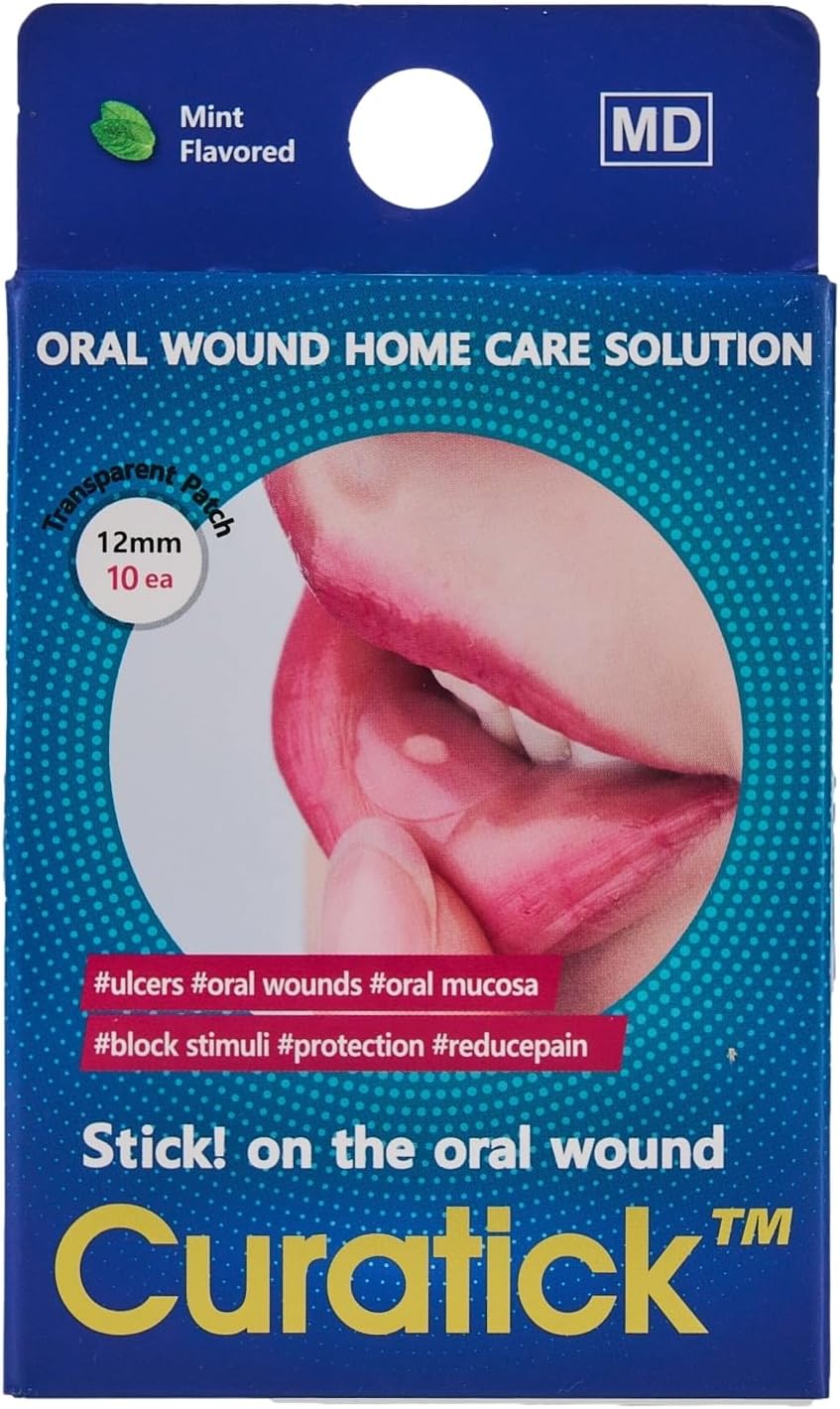 Curatick 10pcs Mouth Ulcer Treatment for Adults & Kids, Mint Flavour ...