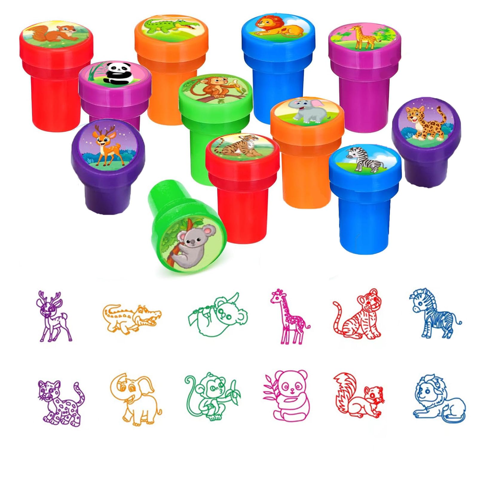 12 Pcs Stamps Set, Self-Inking Stamps for Crafting Arts and Crafts ...