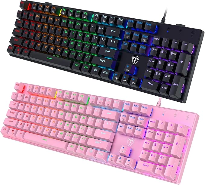 Amazon.com: RisoPhy Mechanical Gaming Keyboard for Both Male and Female ...