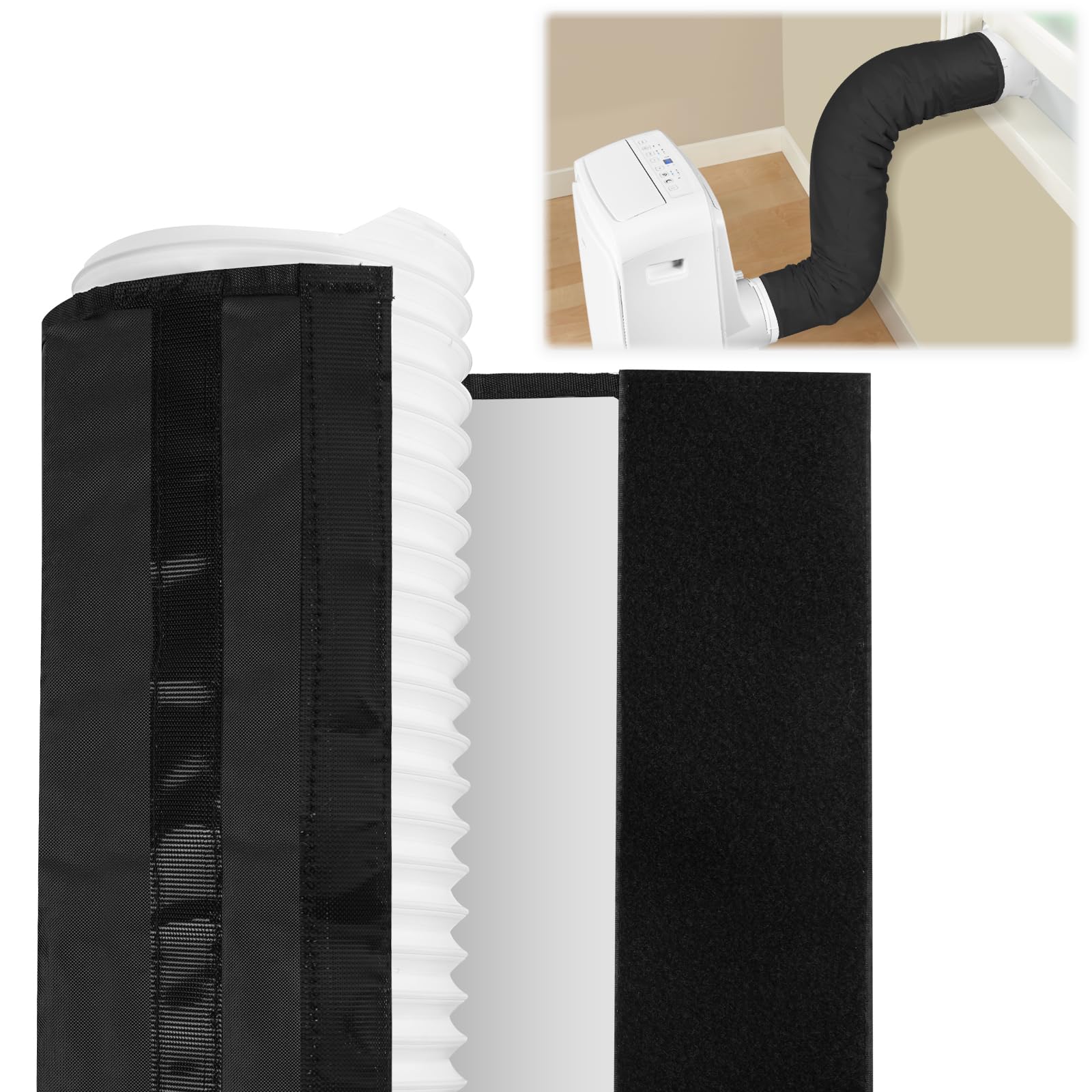 Amazon.com: Angooni Portable ac Hose Cover - 59” Flexible and Thick Air ...