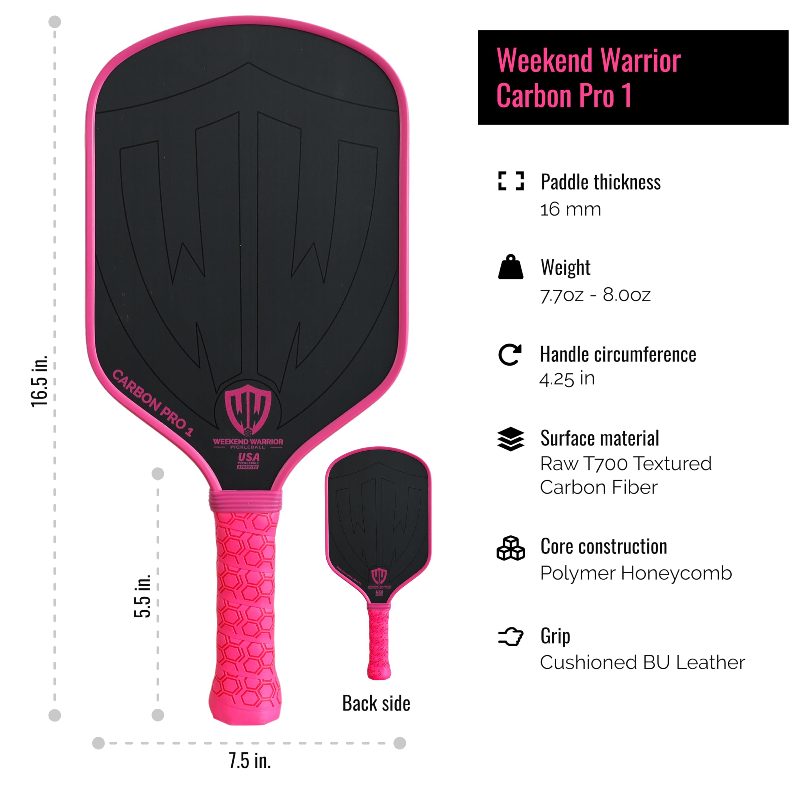 Snapklik.com : Weekend Warrior Pickleball Paddle - USAPA Approved ...