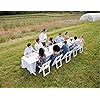 Amazon.com: Go-Trio 8 Foot Folding Table 8ft Foldable Portable Plastic ...