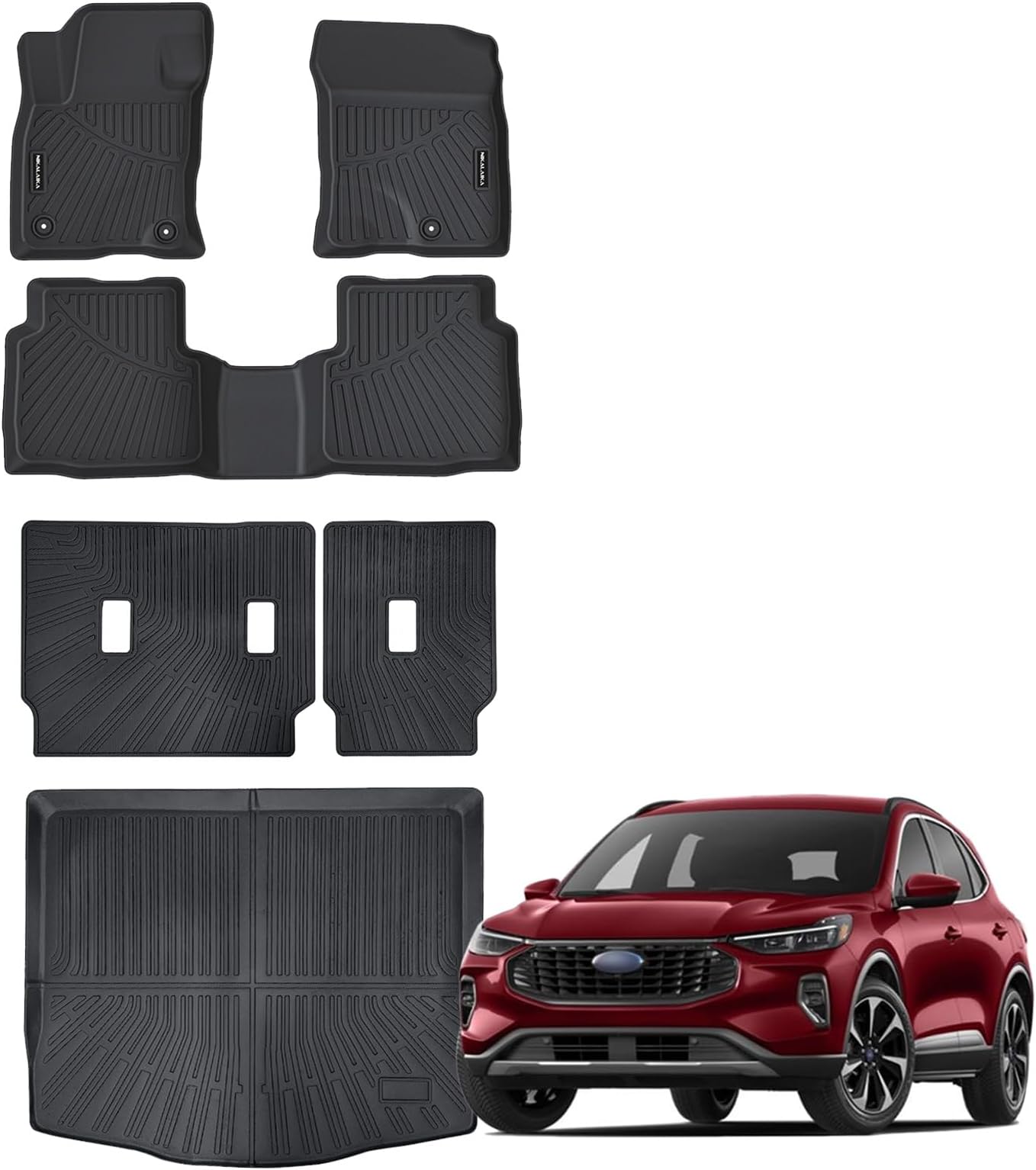 Amazon.com: 4PCS CreekT All Weather Floor Mats & Cargo Mat for Ford ...