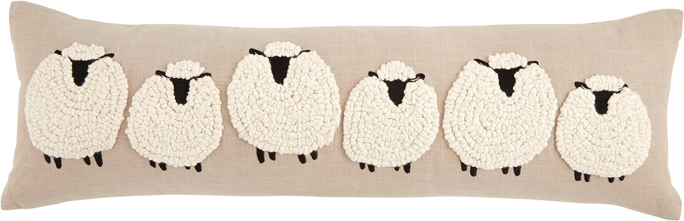 Amazon.com: Mud Pie Long Sheep Pillow, Brown : Home & Kitchen