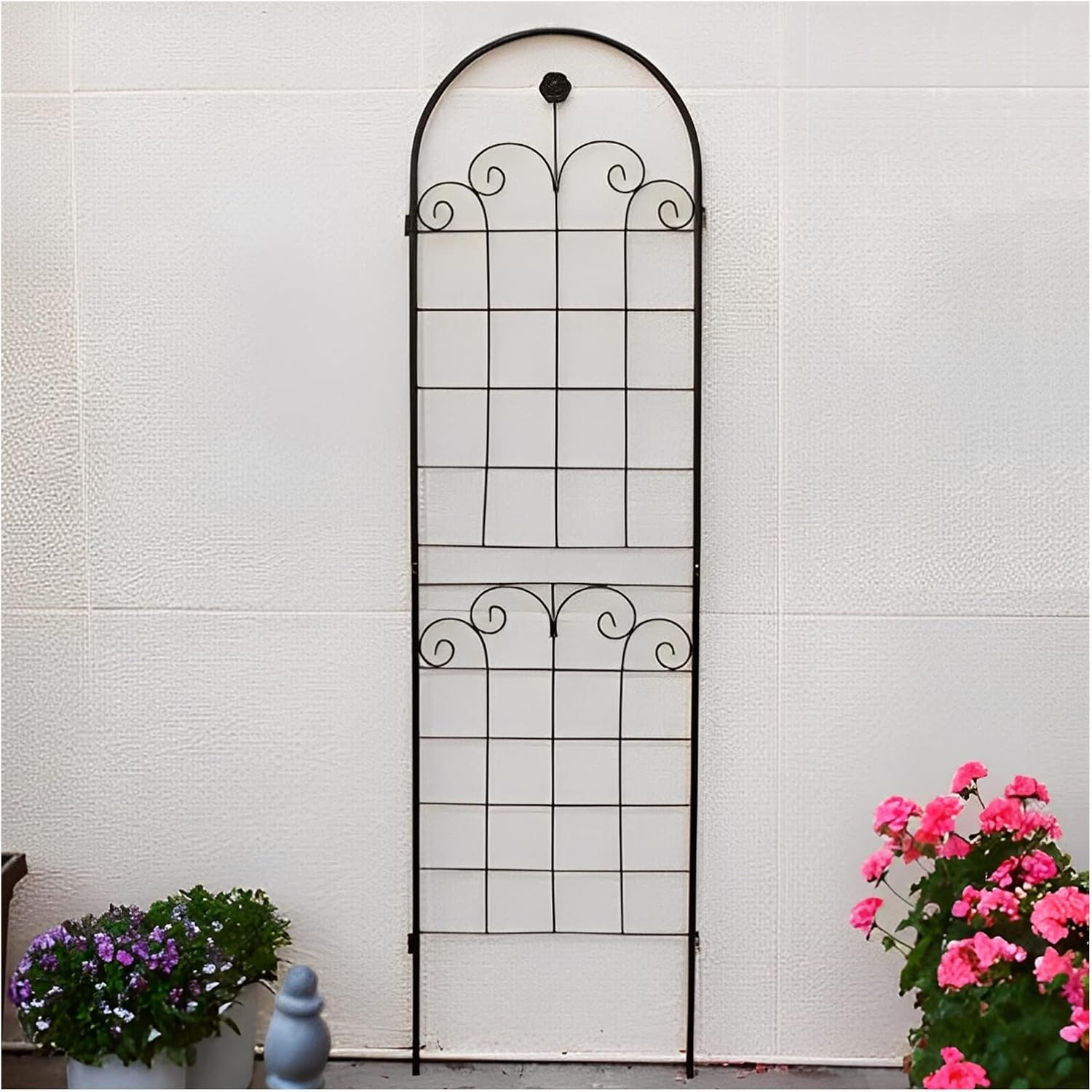 Black Iron Garden Trellis for Climbing Plants,Outdoor Large Wire Mesh ...