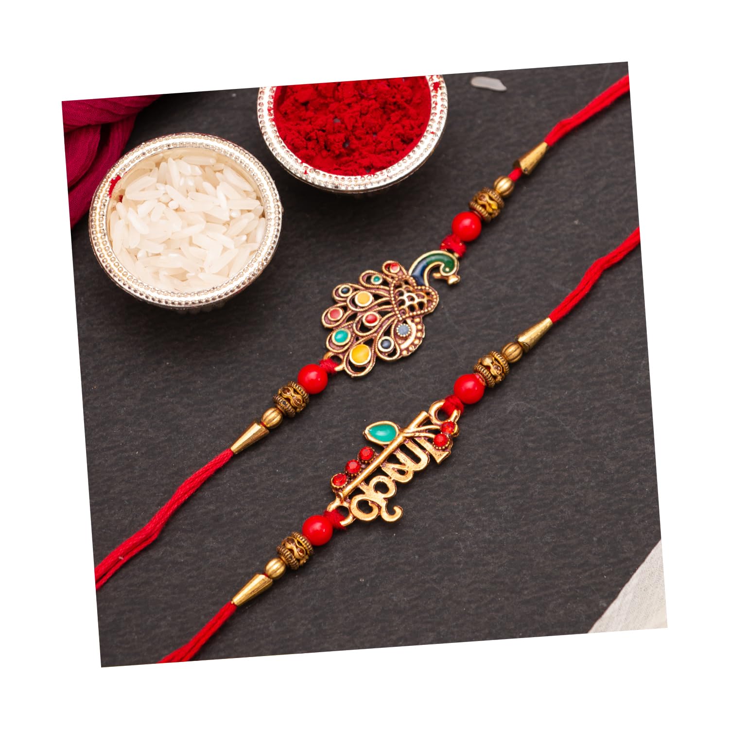 CraftVatika Krishna Rakhi for Brother Peacock Rakhi for Brother Rakhi ...